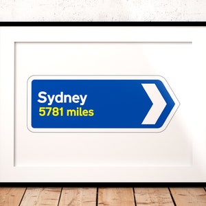 Custom Road Sign, Location Distance, Destination, Distance to Signs ...