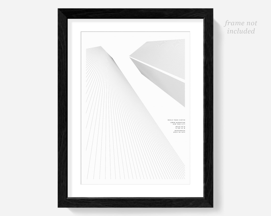 World Trade Center Blueprint: Twin Towers Poster, Architectural Print ...