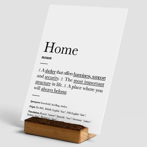 Home Definition Print: Decor, Print, Sign, Wall Art, Meaning, is Poster ...