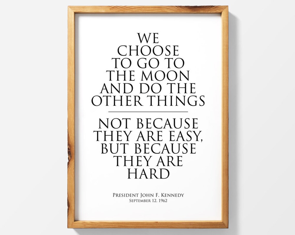 JFK Quote Print: Poster President Presidential Wall Art - Etsy UK