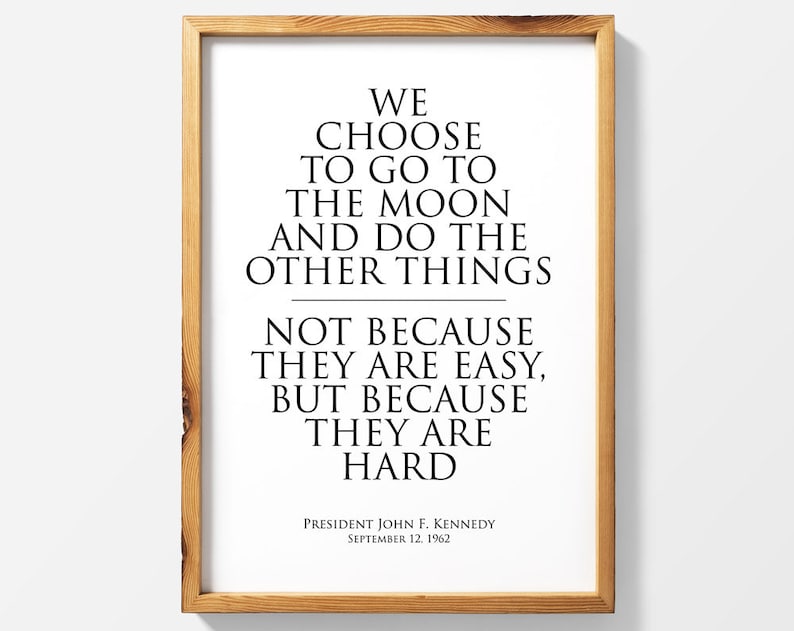 JFK quote print: poster President Presidential wall art | Etsy