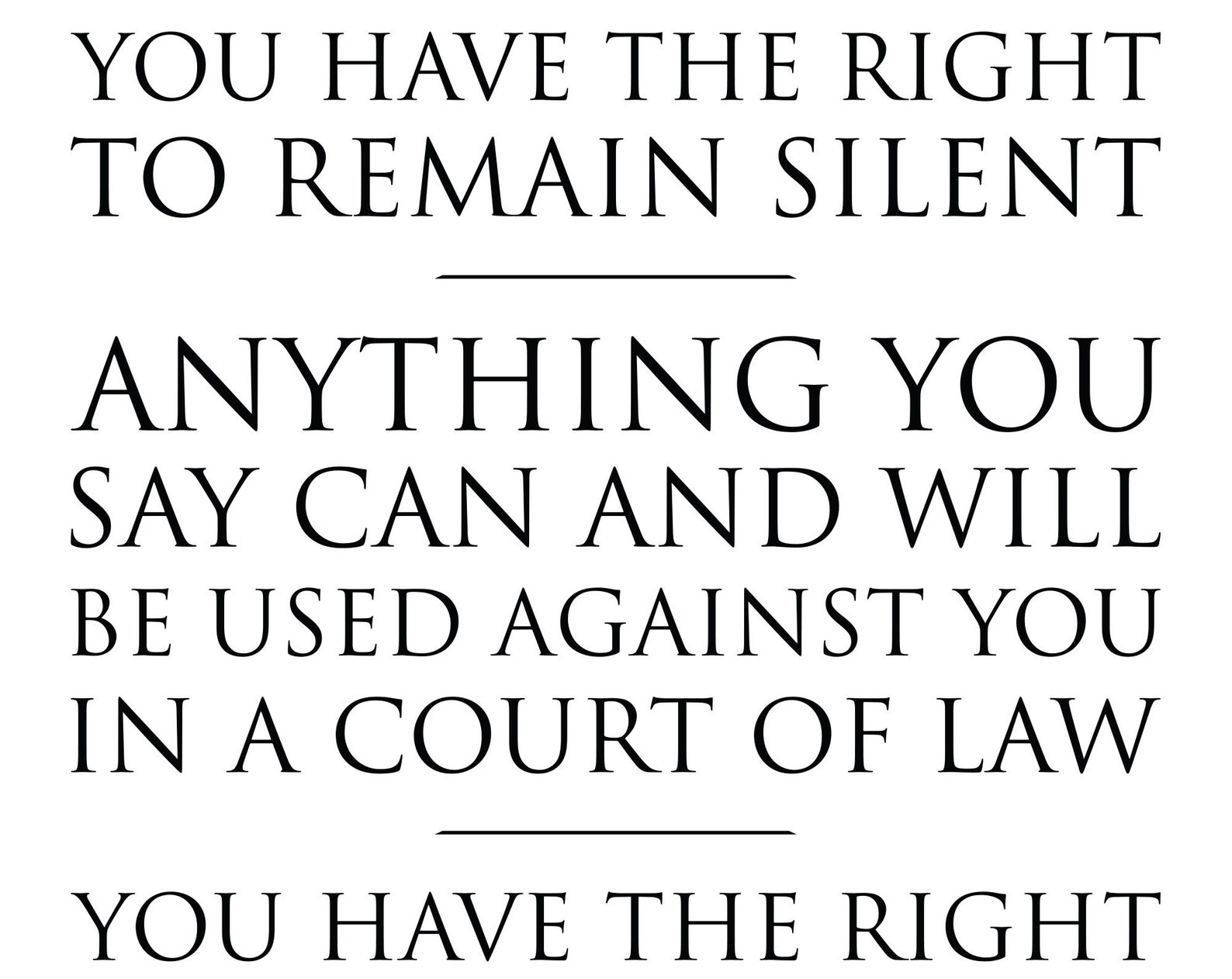 Miranda Rights Print Police Officer Gifts Civil Rights - Etsy