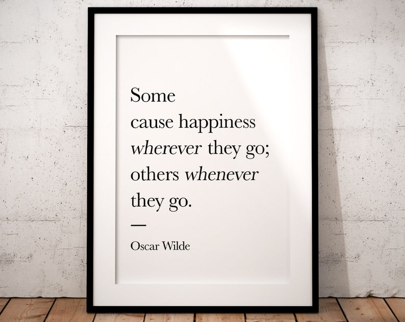 Oscar Wilde Quote Print Gifts Poster Funny Prints Wall | Etsy