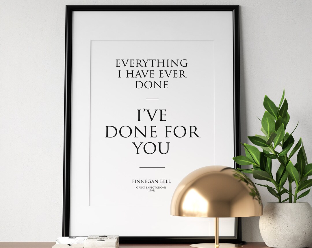 Finnegan Bell Quote Print, Anniversary Gift, Engagement Sign - Etsy