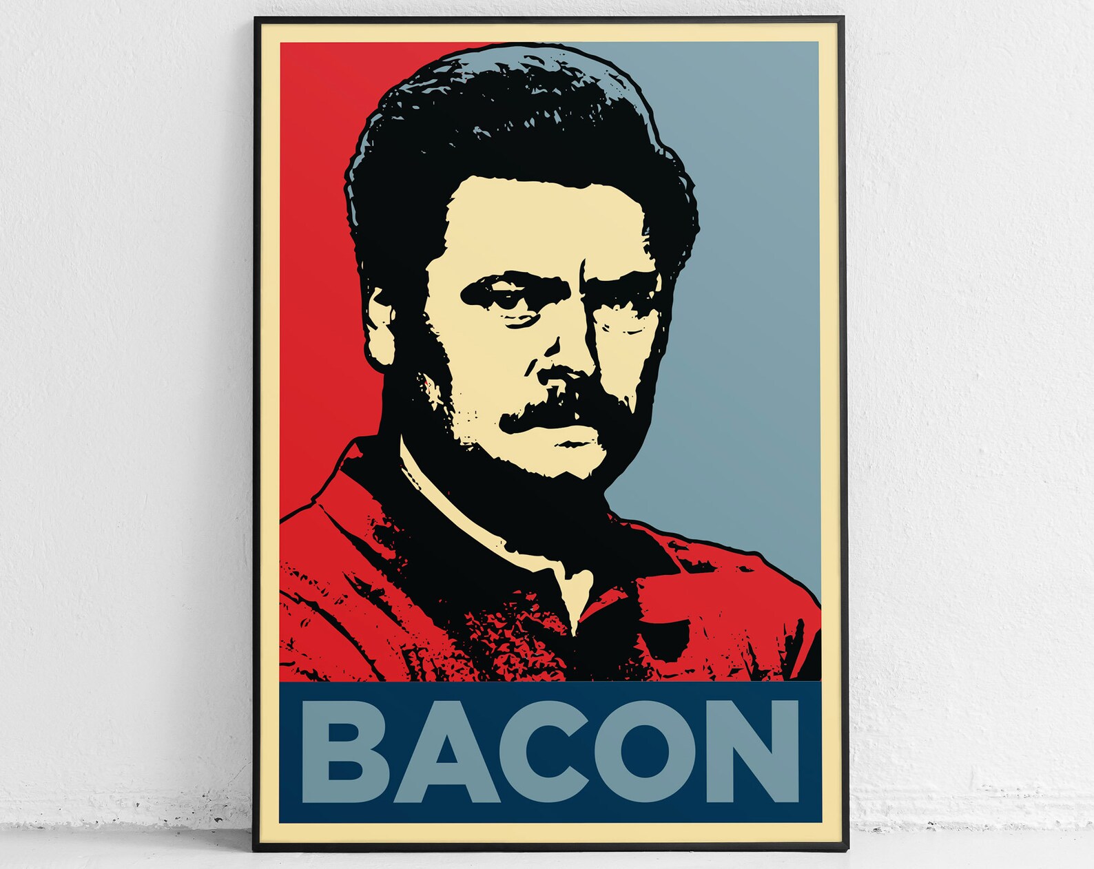 Ron Swanson Bacon Wall Art All the Bacon Quote Gifts Parks | Etsy