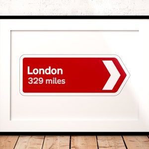 Custom Road Sign, Location Distance, Destination, Distance to Signs ...