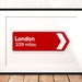 Custom Road Sign Location Distance Destination Distance to - Etsy