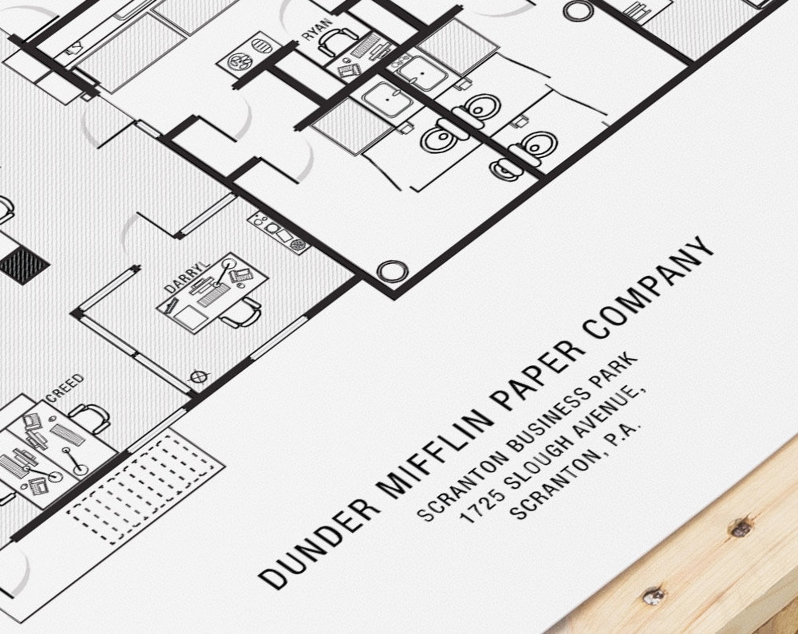 The Office Floor Plan: The Office TV show The Office poster | Etsy
