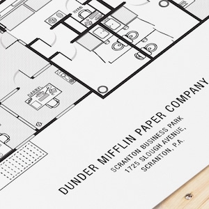The Office Floor Plan: the Office TV Show, the Office Poster, US, Print ...