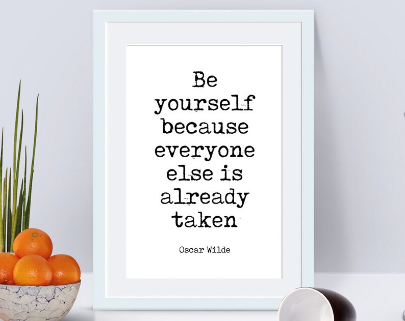 Oscar Wilde Wall Art Quote Print Gift Poster Gift Be - Etsy