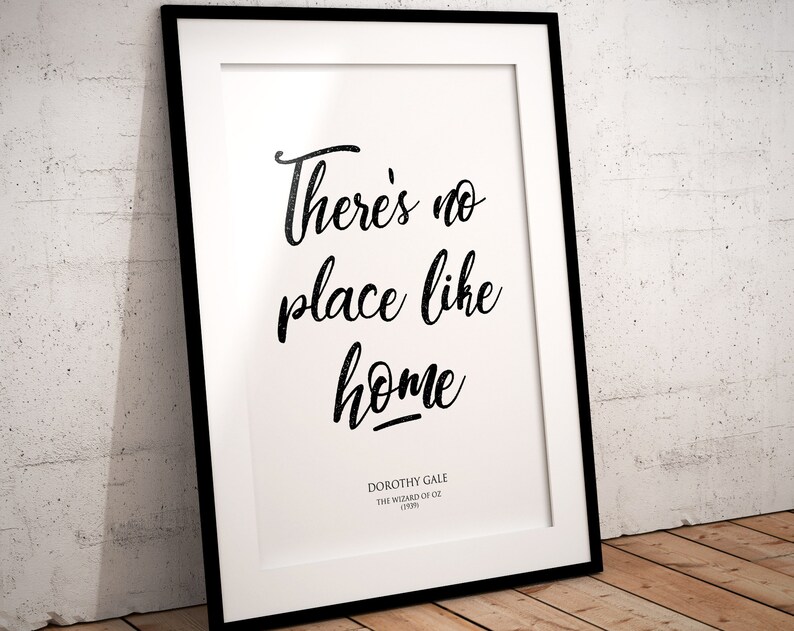 Theres No Place Like Home Print the Wizard of Oz Dorothy - Etsy