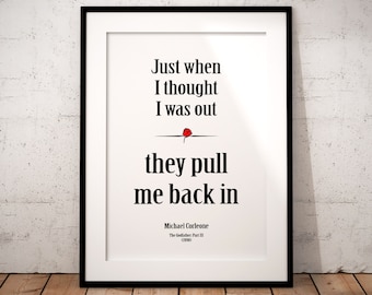 The Godfather Wall Art | Etsy