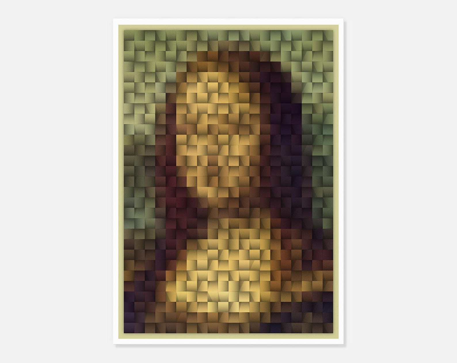 Mona Lisa Mosaic Art Print, Altered Poster, Wall Art Gift, Leonardo Da ...