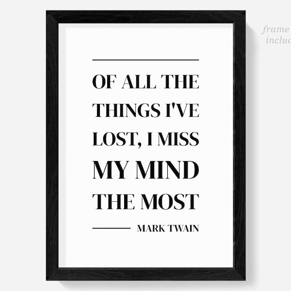 Mark Twain Quote - Etsy UK