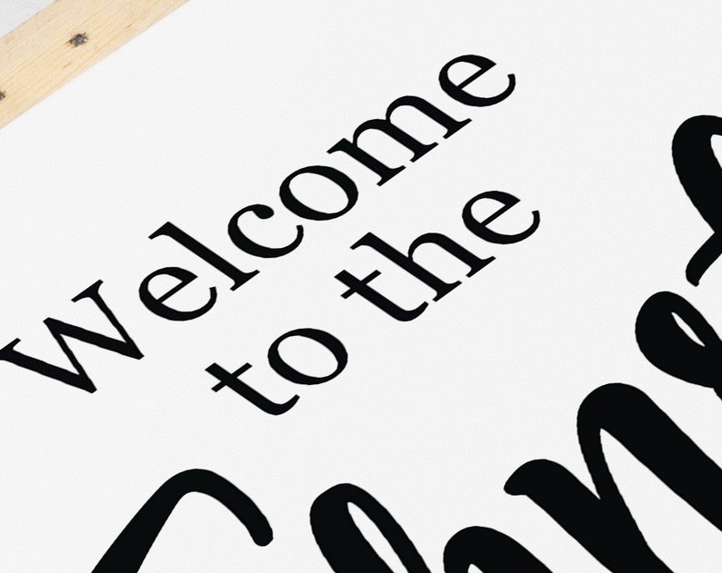 Welcome to the Home Family Name Sign Custom Print Gifts | Etsy