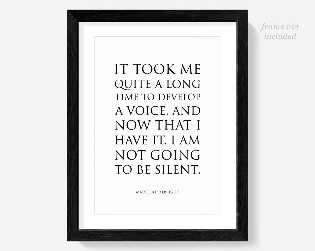 Madeline Albright Quotes, Book, Poster, Print, Wall Art, Feminist Gifts ...