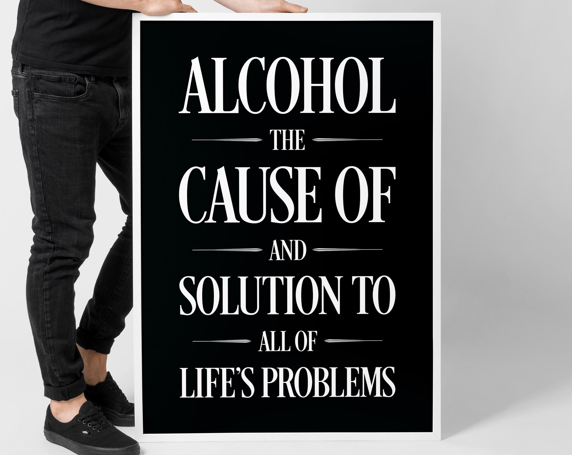 Alcohol Print Poster Gifts Art Wall Art Man Cave Sign | Etsy