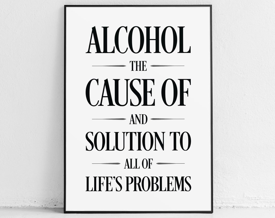 Alcohol Print, Poster, Gifts, Art, Wall Art, Man Cave Sign, Decor ...