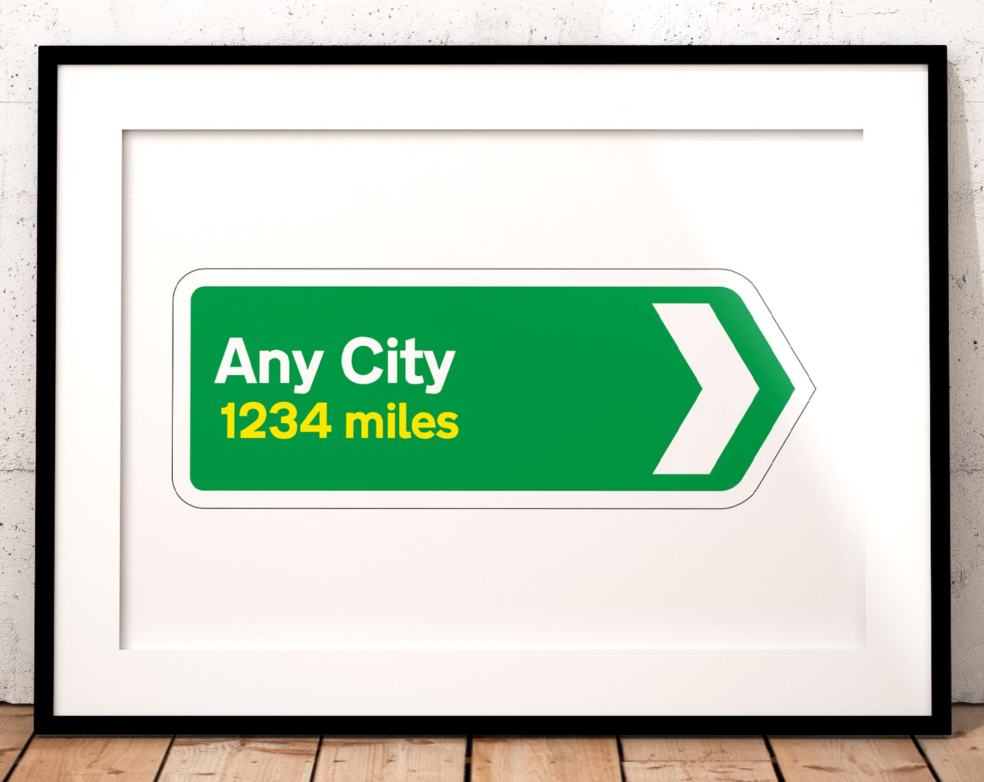 Distance to Signs Miles to Poster Custom Gifts Location - Etsy