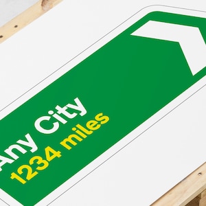 Distance to Signs, Miles to Poster, Custom Gifts, Location Sign ...