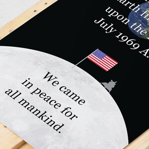 Apollo 11 Plaque Print: Poster, Art, Moon Landing, NASA, Neil Armstrong ...