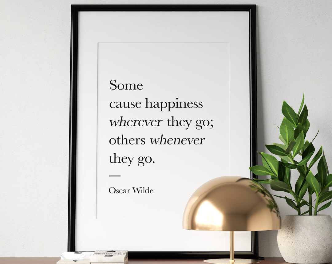 Oscar Wilde Quote Print, Gifts, Poster, Funny Prints, Wall Art ...