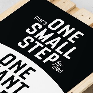 Neil Armstrong Moon Landing Quote Poster: Apollo 11 NASA Print - Etsy