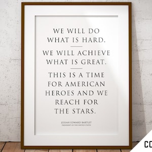 The West Wing Poster Josiah Bartlett President Poster - Etsy