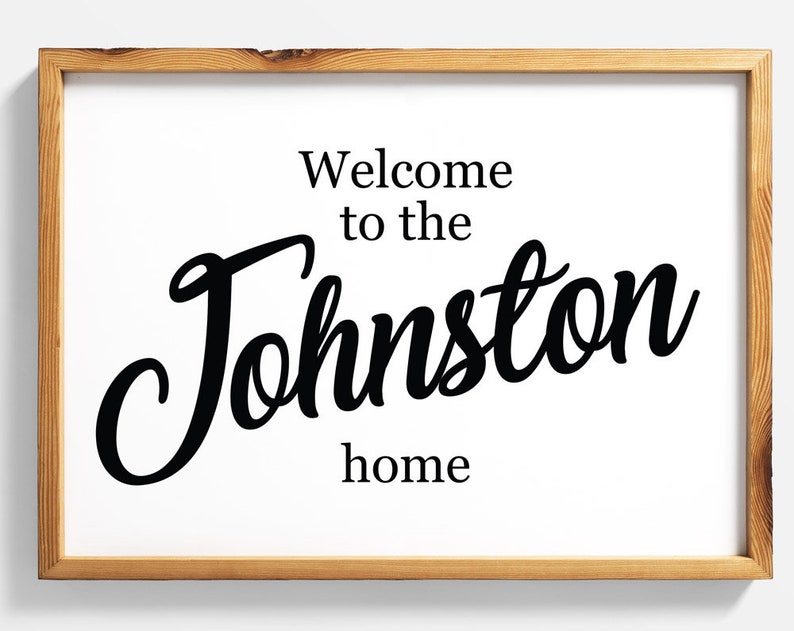 Welcome to the Home Family Name Sign Custom Print Gifts | Etsy