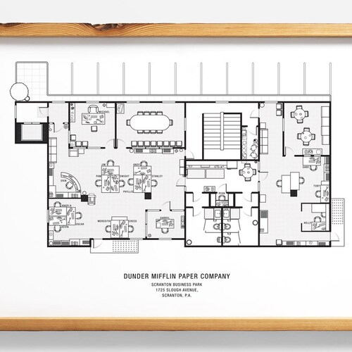 Large the Office Floor Plan Poster: the Office Blueprint the - Etsy Canada