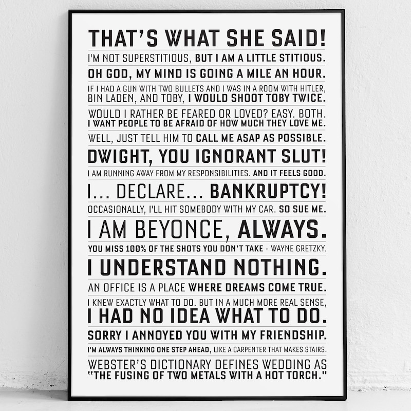 The Office Quote - Etsy