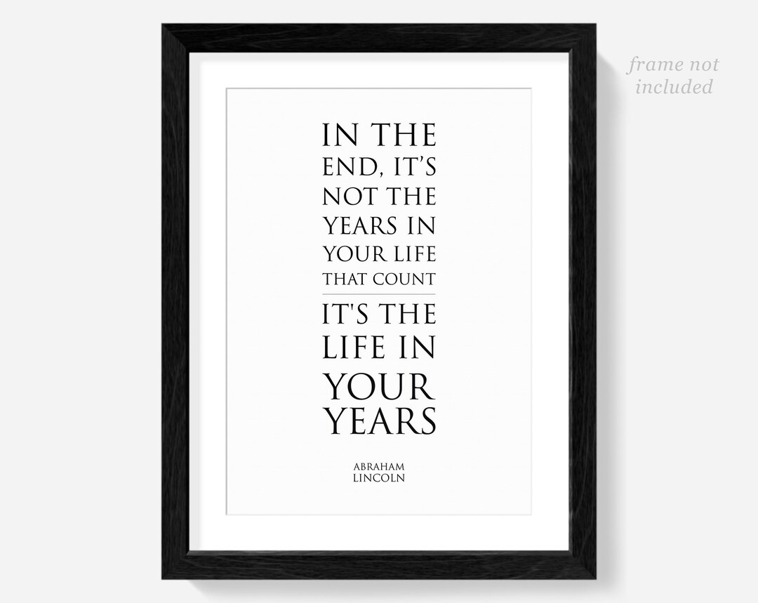 Abraham Lincoln Quote Poster, Print, Quotes Wall Art, Presidential ...