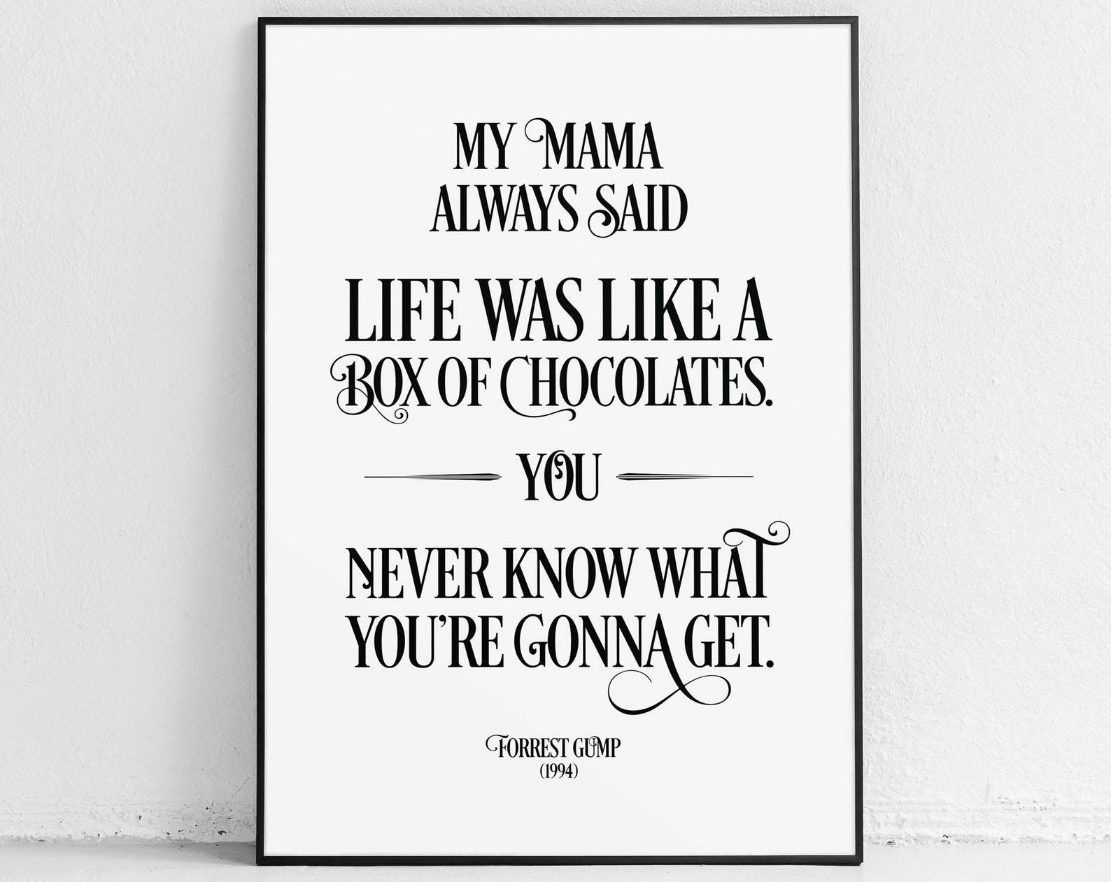 Forrest Gump Poster, Art, Print, Quotes, Life is Like a Box of ...