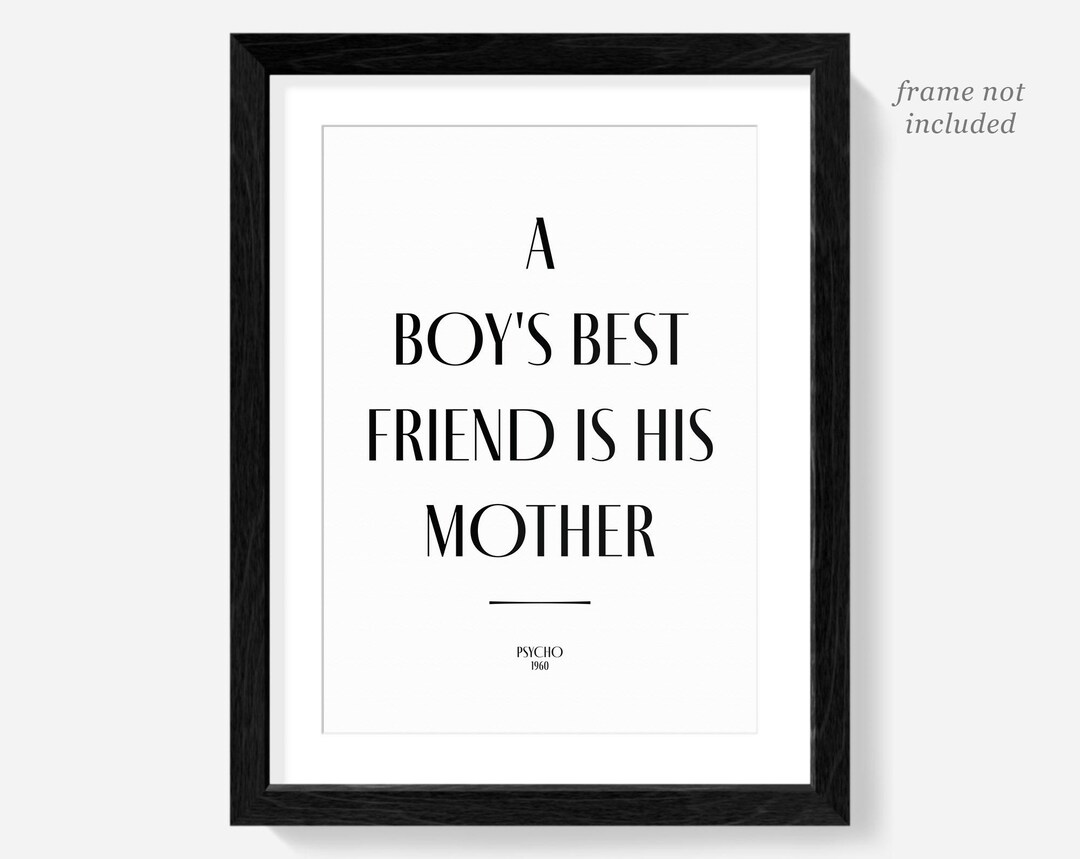 Psycho Movie Quote Print, Alfred Hitchcock, 60s Classic Wall Art - Etsy