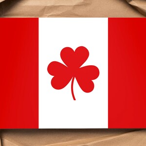 Irish Canadian Flag, Immigrant, Shamrock Print, Wall Art, Immigration ...