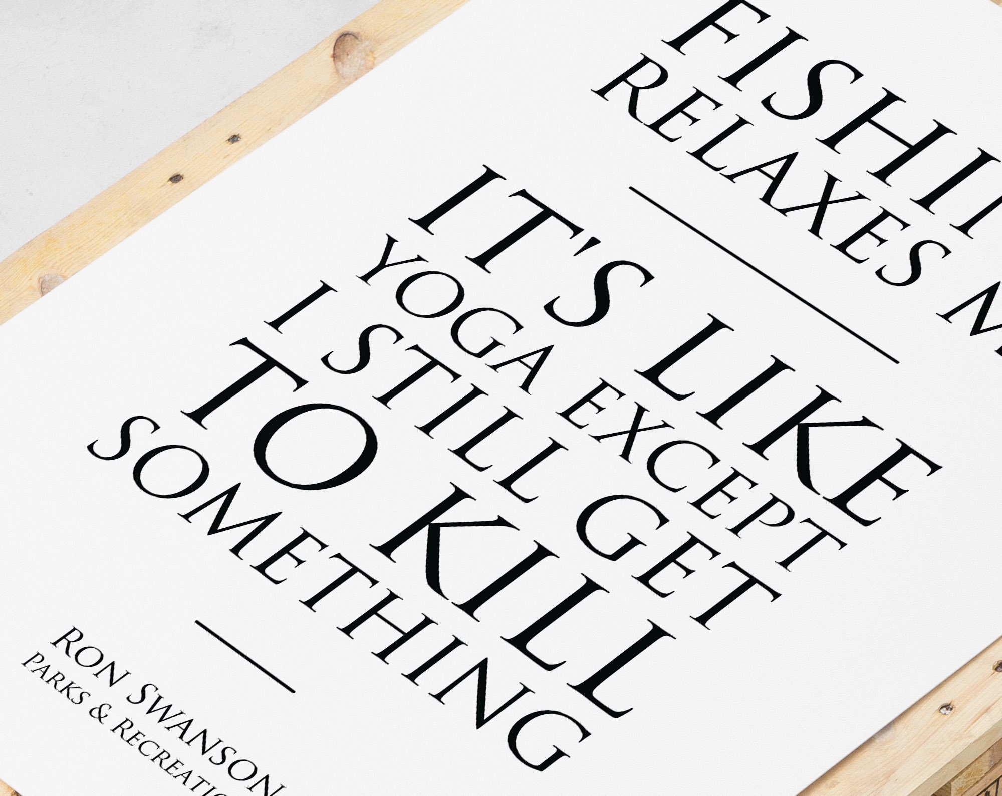 Ron Swanson Quote Poster Art Fishing Gifts Prints Parks | Etsy