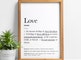 Love Definition Print: Wall Art Poster Valentines Gift for - Etsy
