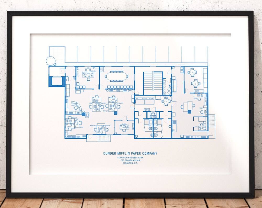 Dunder Mifflin Floor Plan: the Office TV Show the Office | Etsy
