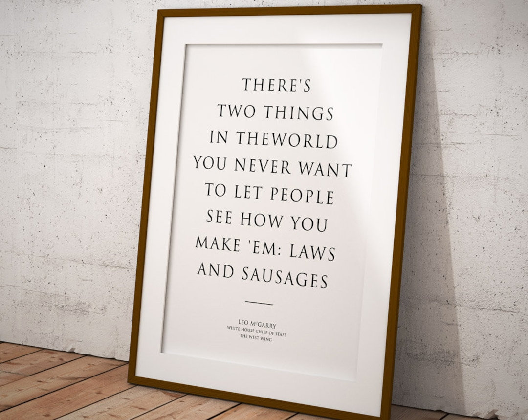The West Wing Poster - Leo Mcgarry, Poster, Quotes, Print, West Wing ...