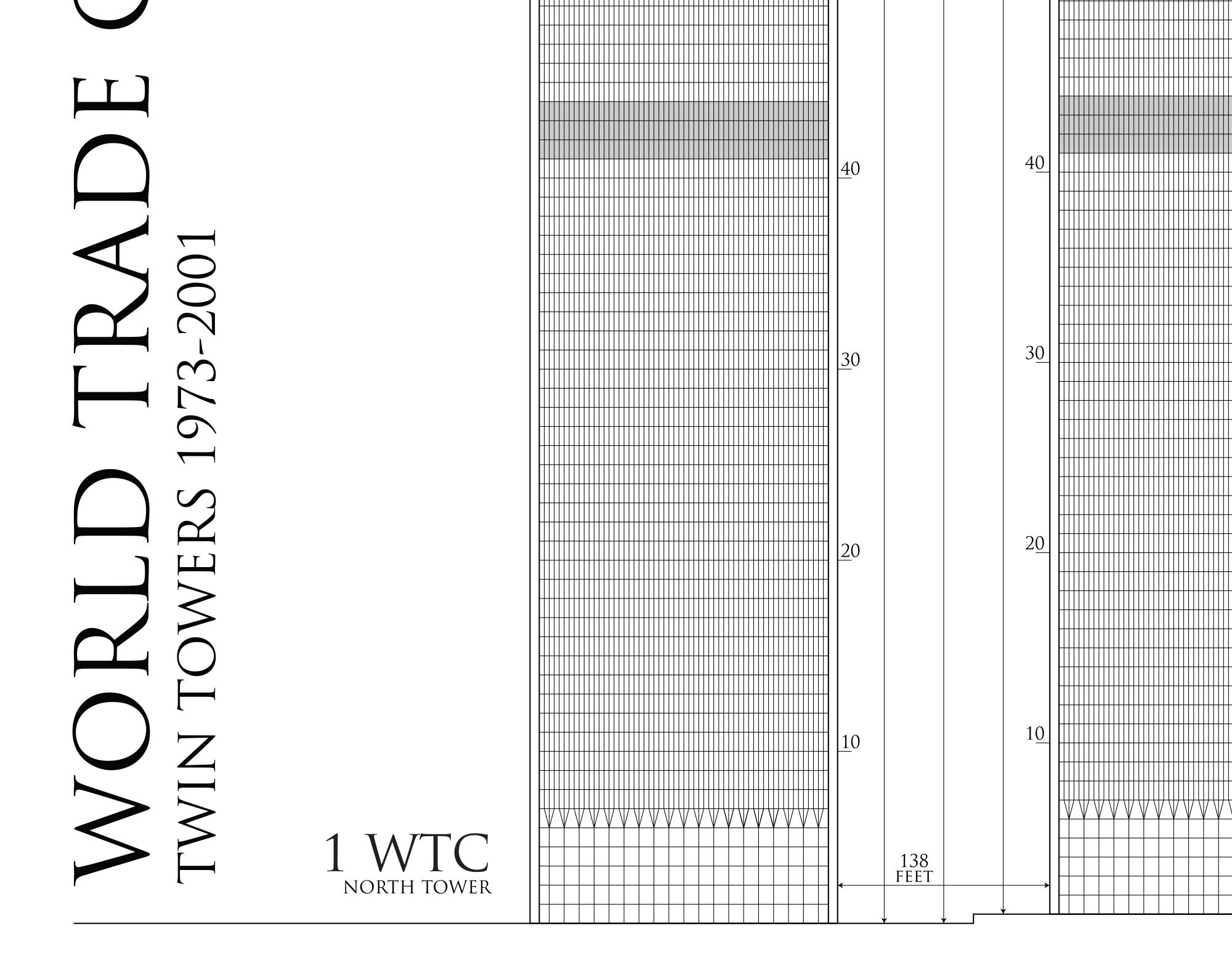 World Trade Center blueprint: Twin Towers poster | Etsy