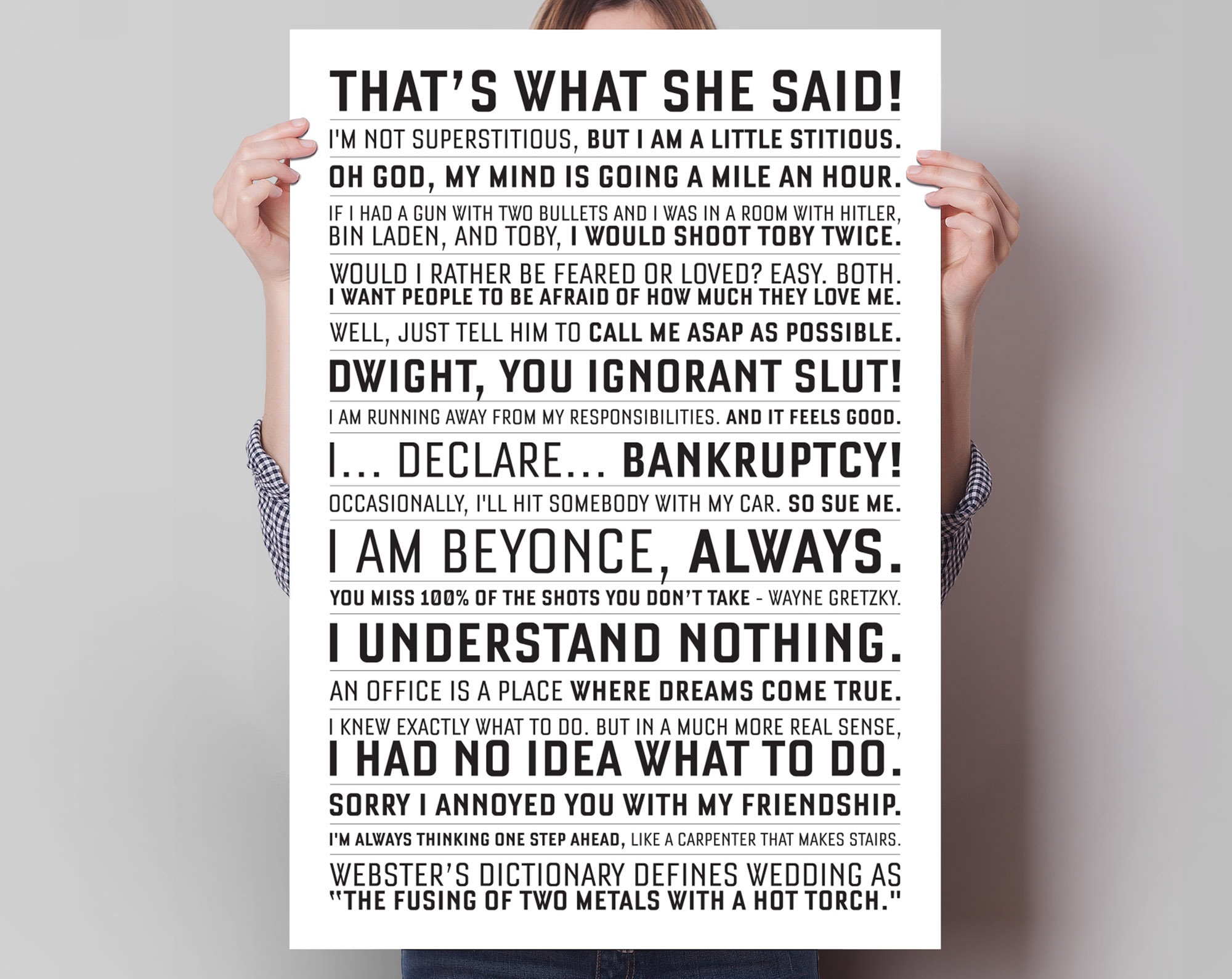 The Office Quote Print: Quotes TV Show US Poster Gifts | Etsy India