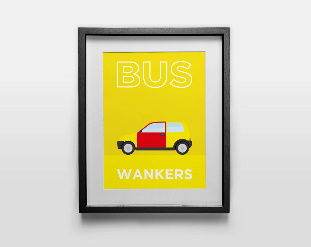 Graphic Poster: the Inbetweeners Bus Wanker Poster TV Show & - Etsy