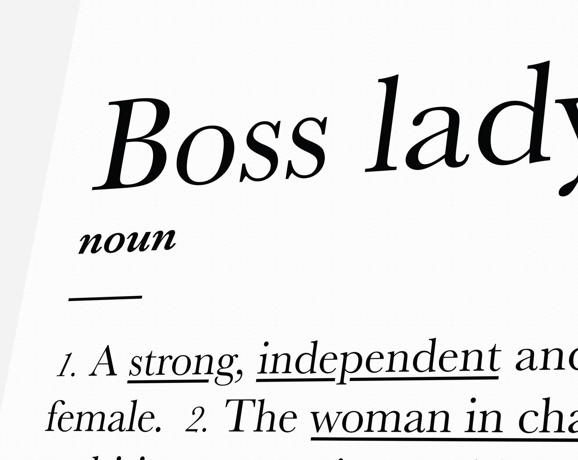 Boss Lady Quote Print Plaque Wall Art Decor Female Leaving - Etsy UK