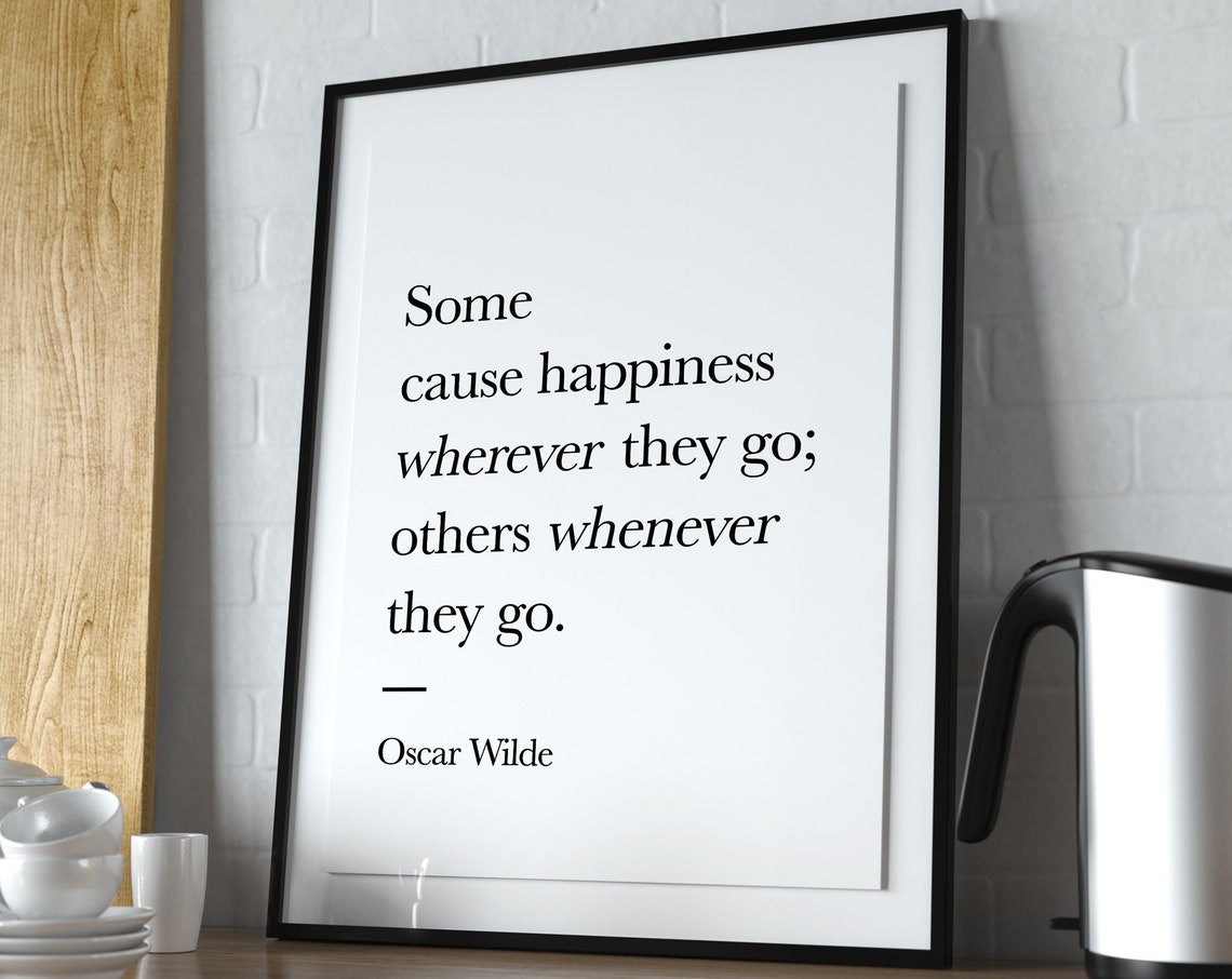 Oscar Wilde quote print gifts poster funny prints wall | Etsy