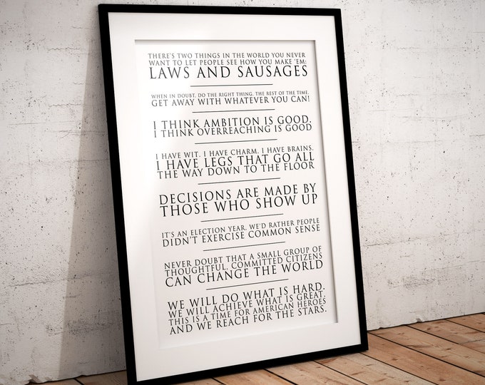 The West Wing Poster US Senate Print Quotes West Wing - Etsy