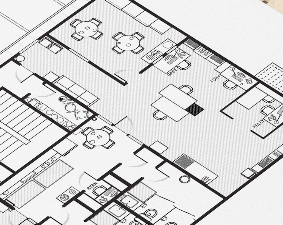 The Office Floor Plan: The Office TV show The Office poster | Etsy