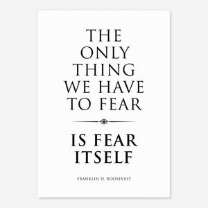 FDR Quote Poster Print, Political Art - Etsy