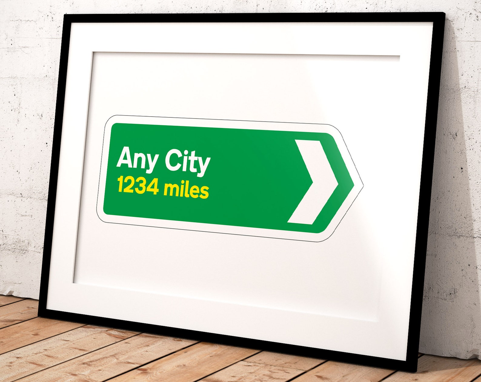 Distance to Signs Miles to Poster Custom Gifts Location - Etsy