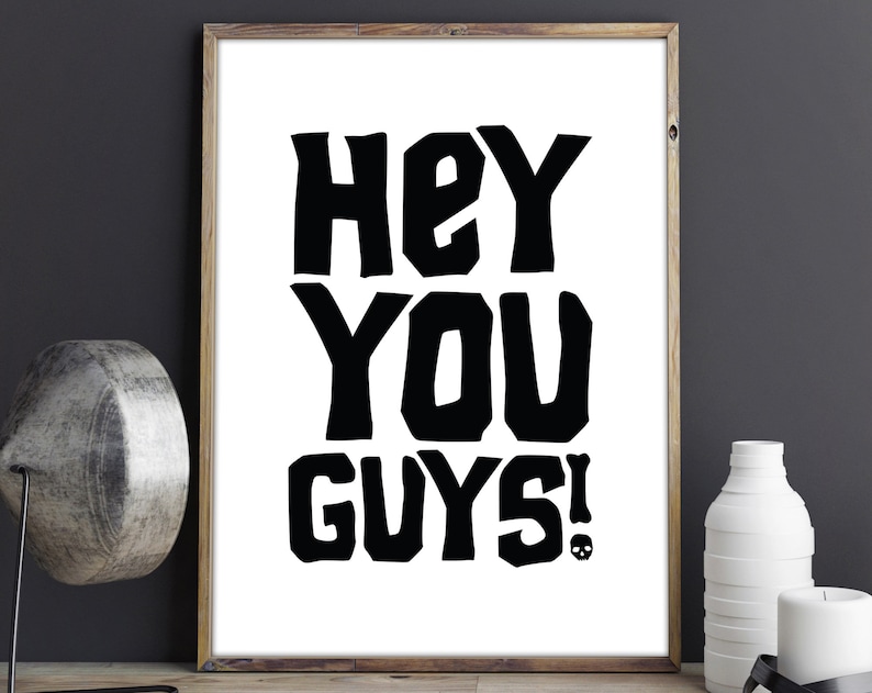 The Goonies Poster: Hey You Guys Sloth Quote Wall Art - Etsy Canada