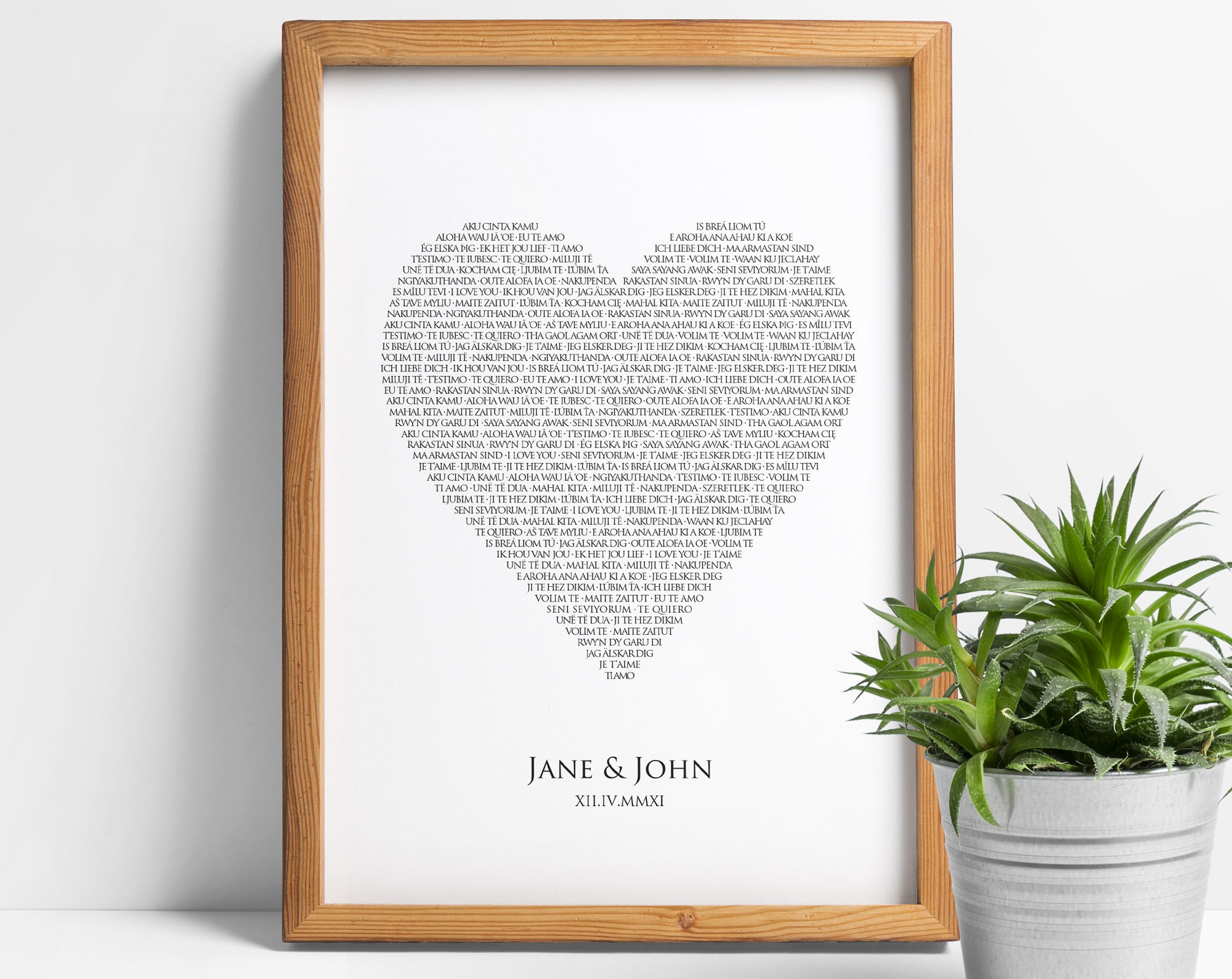 Custom I Love You Print in 40 Languages Gifts Gift Sign - Etsy